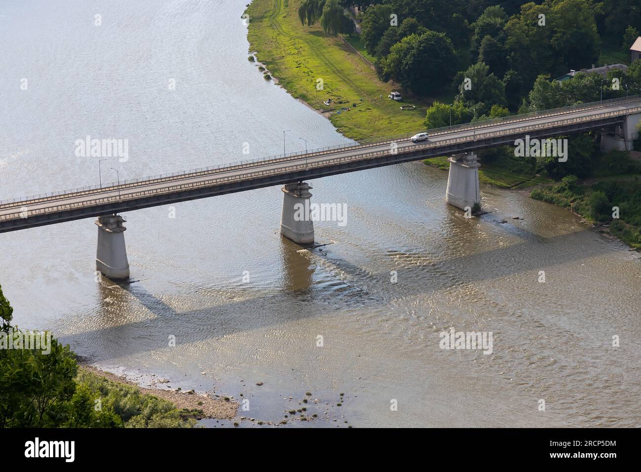 road bridge over the river top view water sky Stock Photo - Alamy