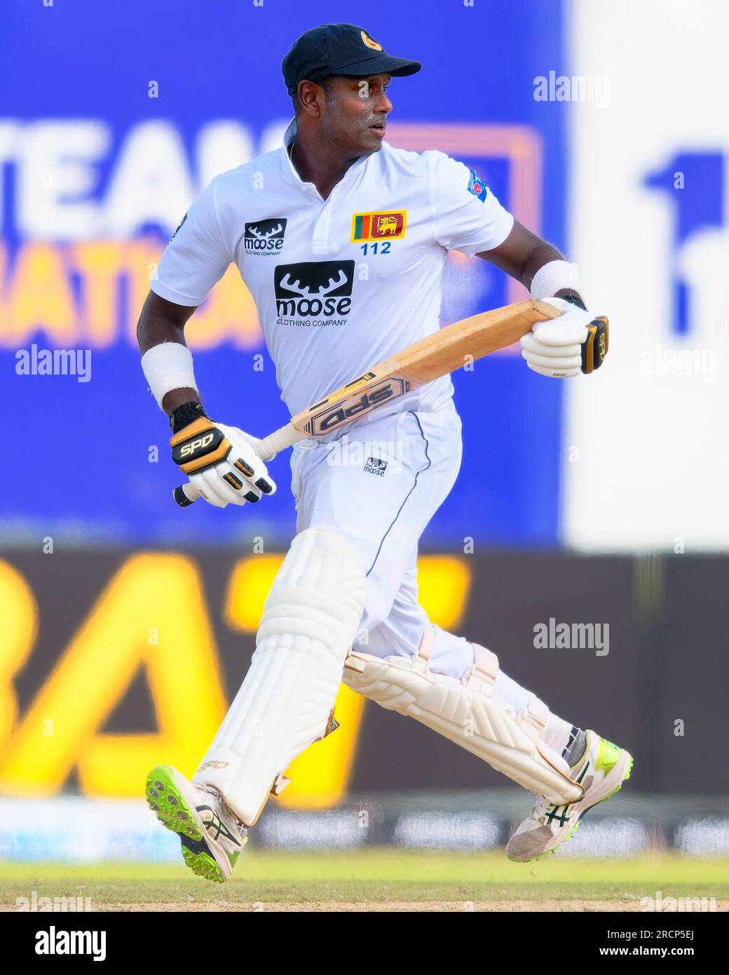 Galle, Sri Lanka. 16th July 2023. Sri Lanka's Angelo Mathews runs ...