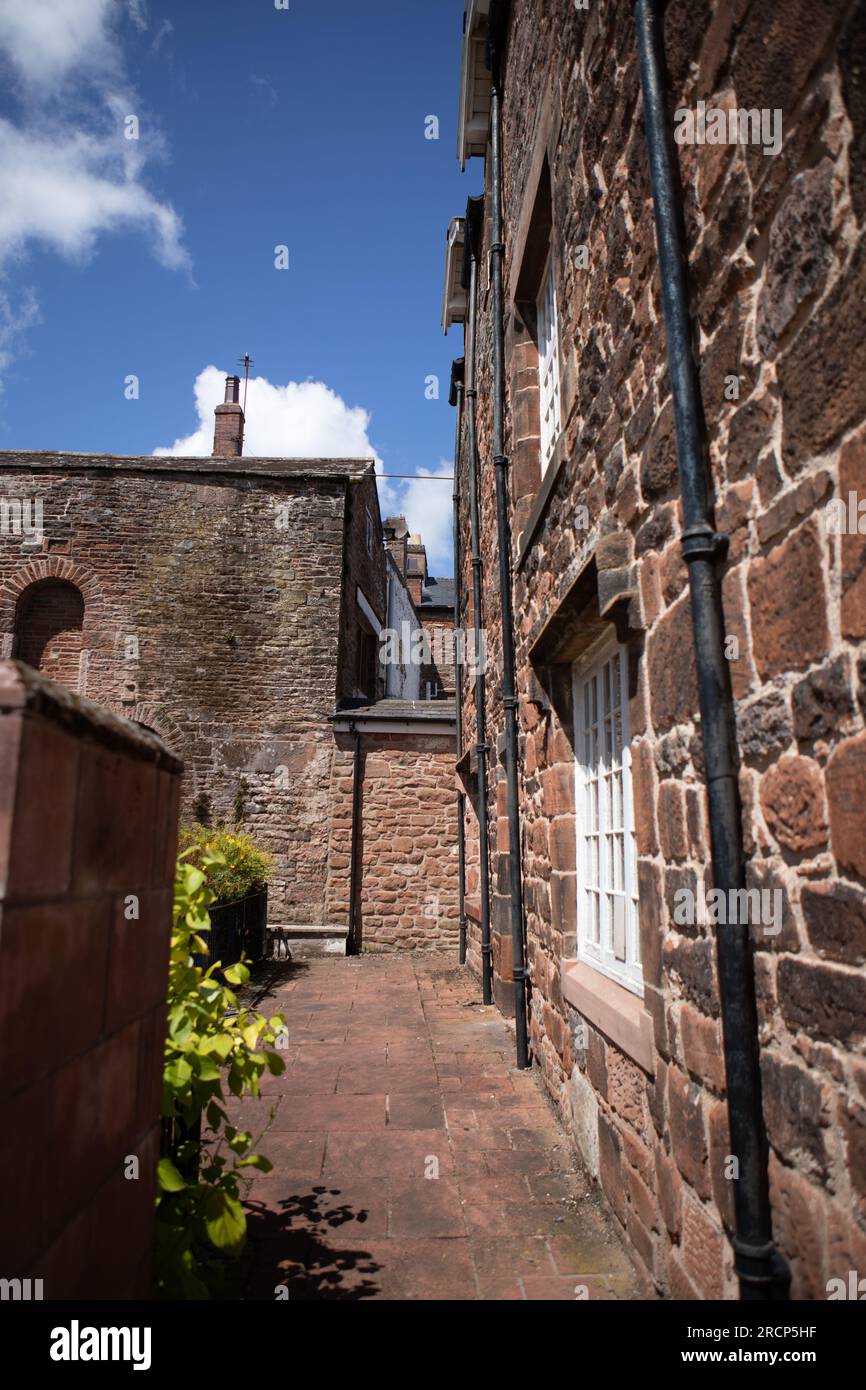 Traditional sandstone walls, Penrith, Cumbria Stock Photo - Alamy