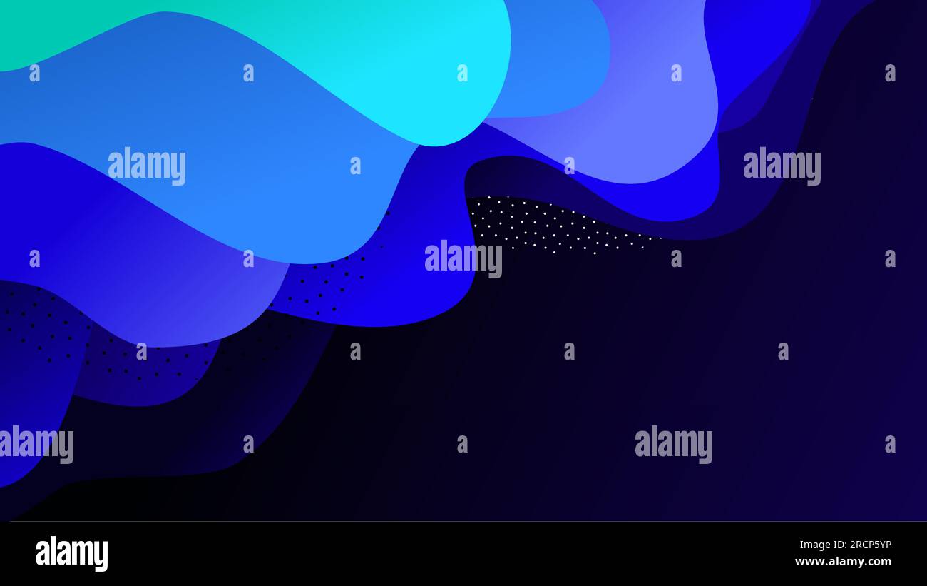 Dark ocean waves glowing gradient abstract background Stock Vector ...