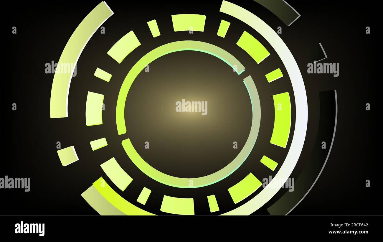 Technology Circle Frame Golden Copy Space Background Stock Vector Image ...