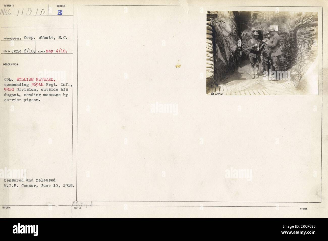 Col william hayward hi-res stock photography and images - Alamy