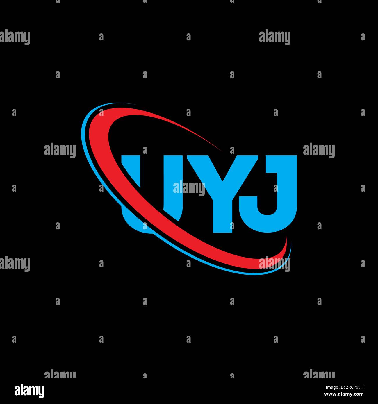 UYJ logo. UYJ letter. UYJ letter logo design. Initials UYJ logo linked ...