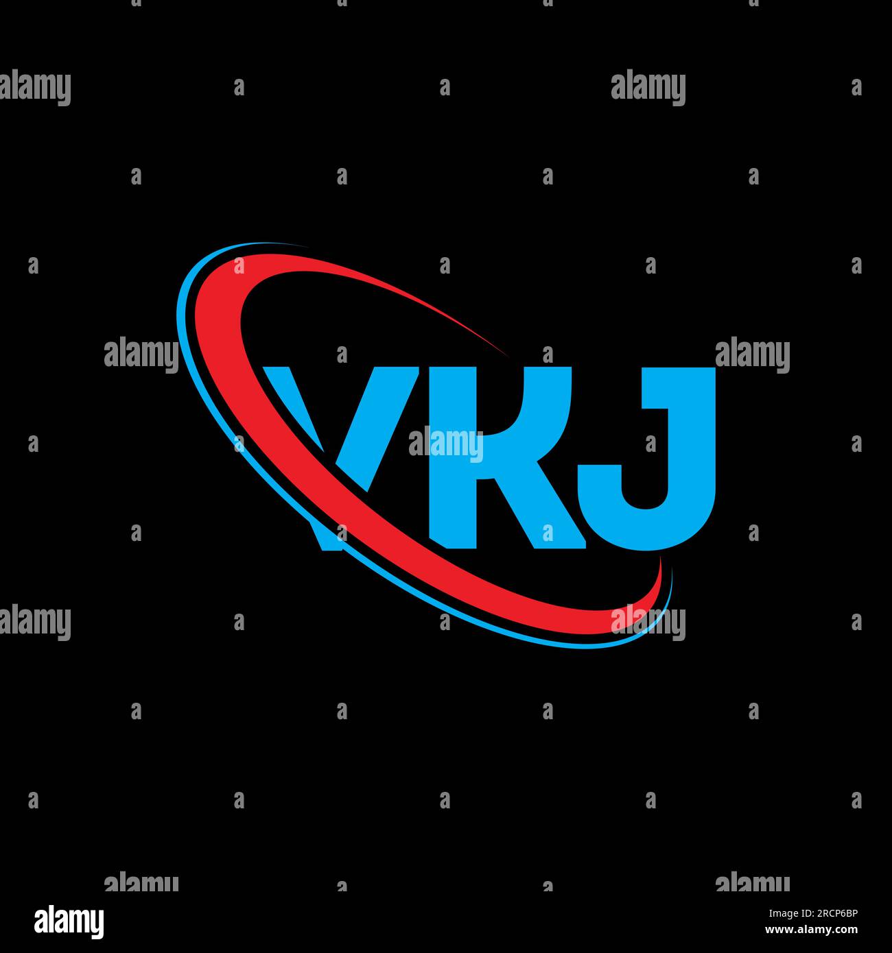 VKJ logo. VKJ letter. VKJ letter logo design. Initials VKJ logo linked ...