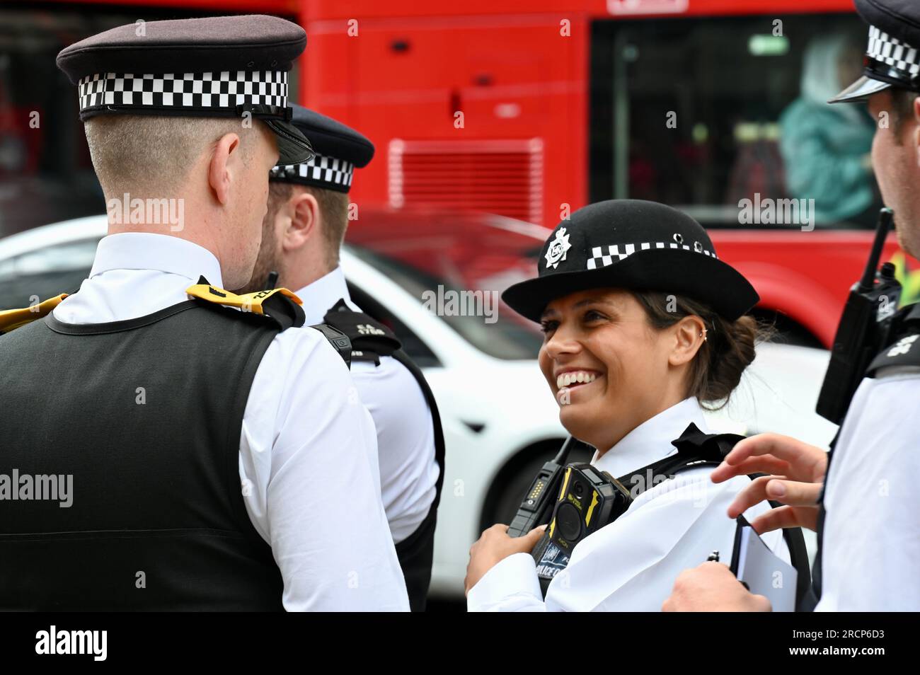 Metropolitan Police Officers, Victoria Street, Westminster, London, UK ...