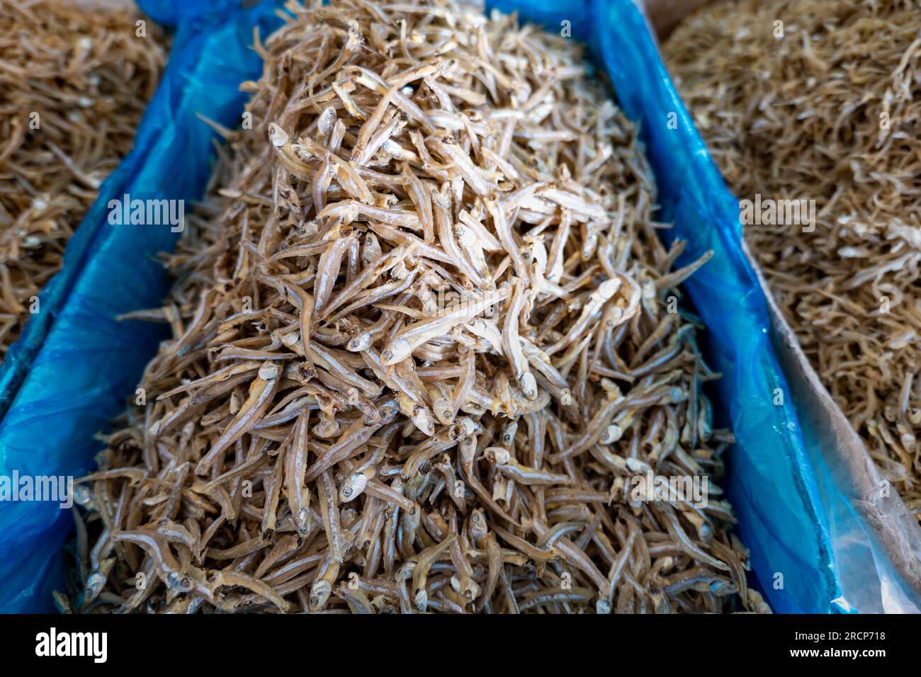 dried anchovies pile in Asian market in Malaysia Stock Photo - Alamy
