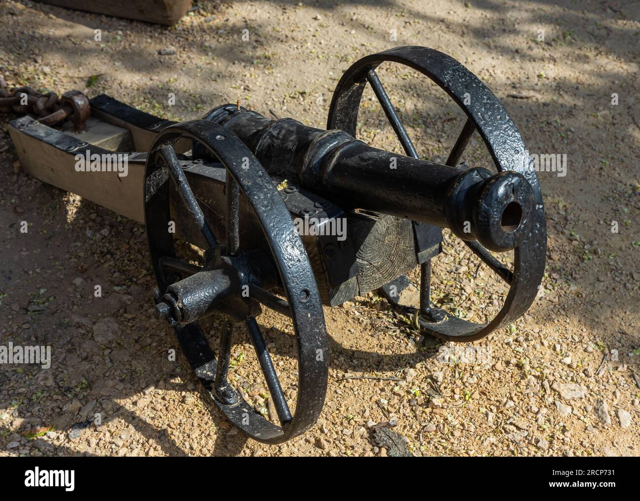 ancient cannon. ancient weapons in the castle Stock Photo - Alamy