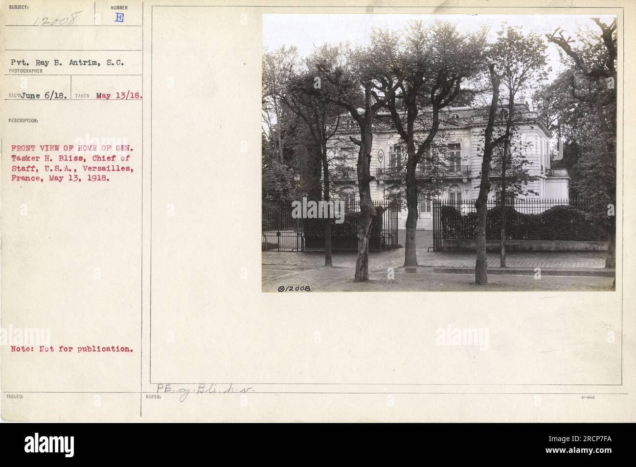 Home of gen tasker h bliss hi-res stock photography and images - Alamy