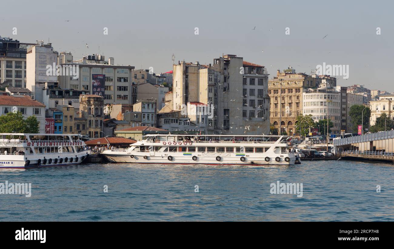 Cityscape ferry at waterfront hi-res stock photography and images - Alamy