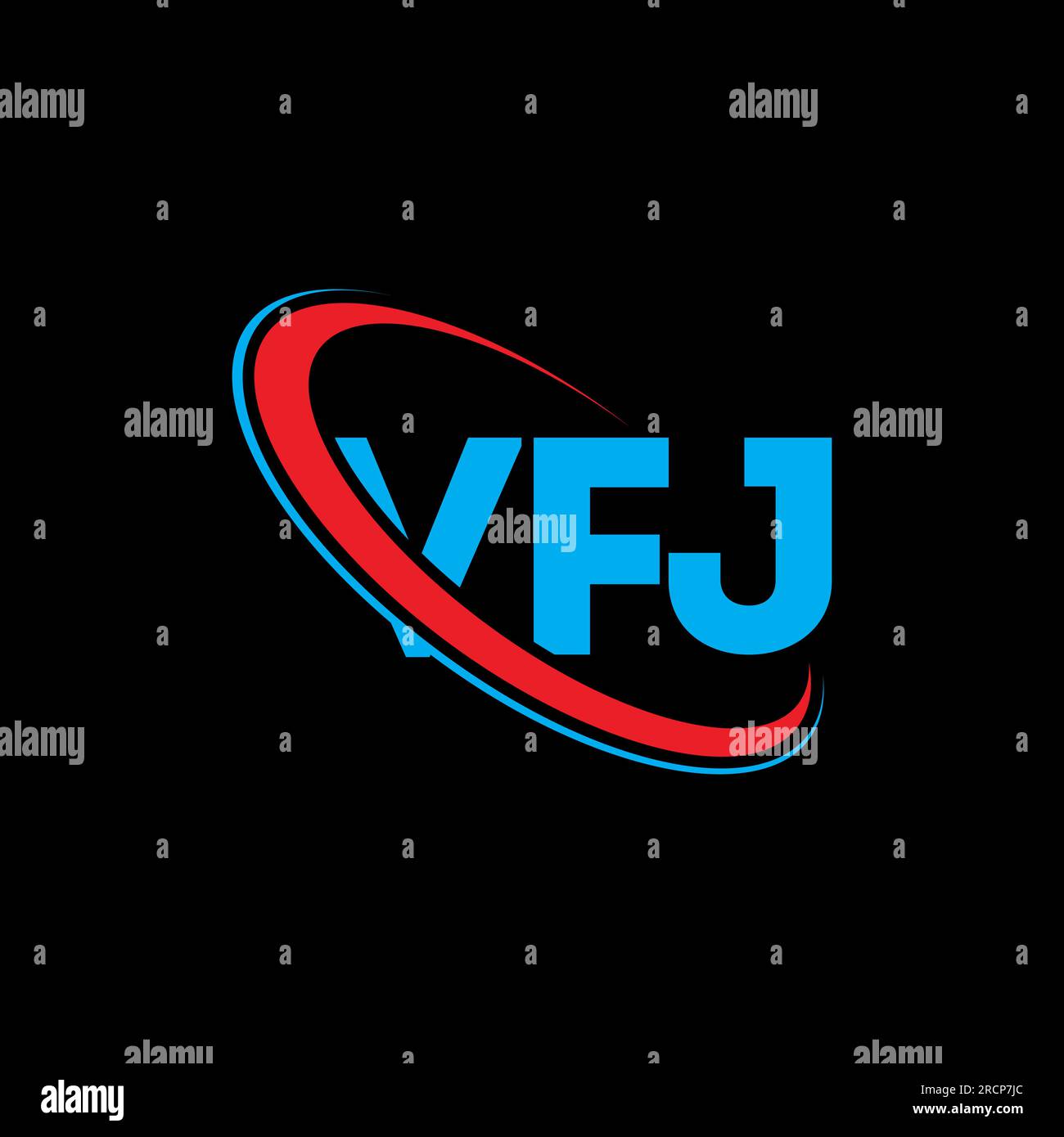 VFJ logo. VFJ letter. VFJ letter logo design. Initials VFJ logo linked ...