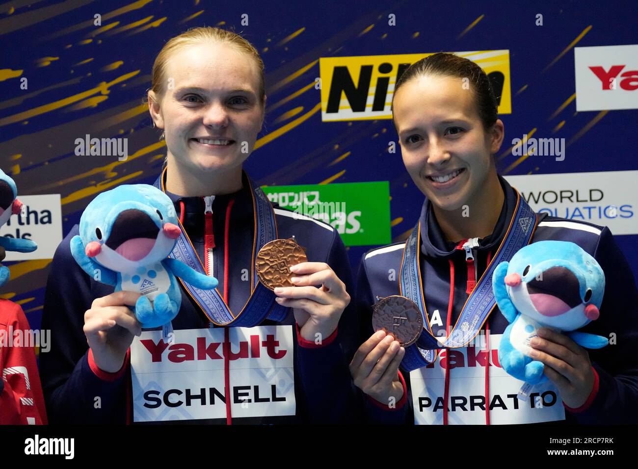 Jessica Parratto and Delaney Schnell of the United States celebrate ...