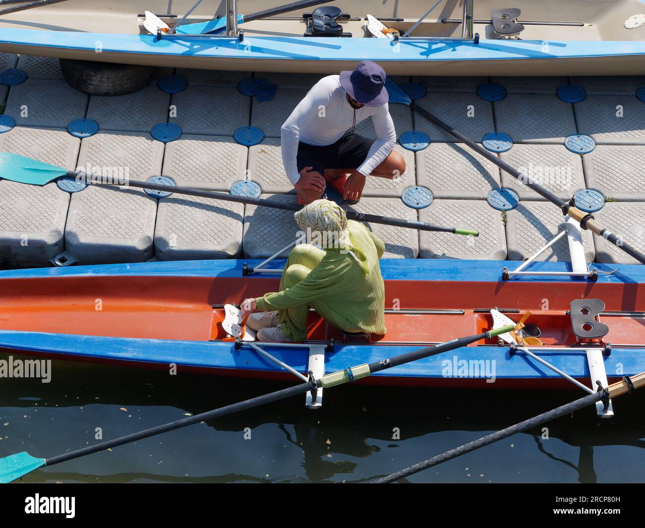 Shoes rowing boat woman hi-res stock photography and images - Alamy