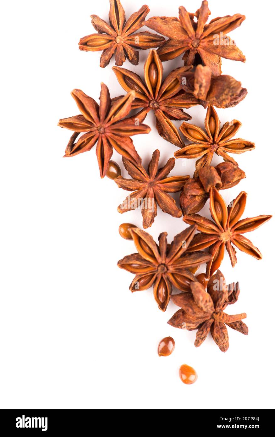 Whole Star Anise isolated on white background with shadow Stock Photo ...
