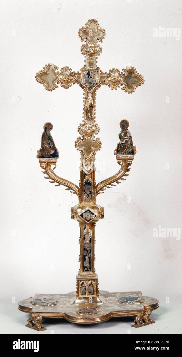 Atribuido a Pere Bernés, Vera Cruz, 1350-1360. Museu de la Catedral de ...