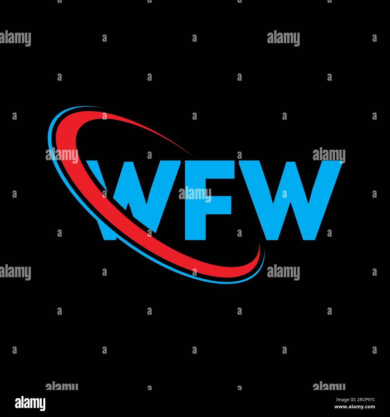 WFW logo. WFW letter. WFW letter logo design. Initials WFW logo linked with circle and uppercase ...