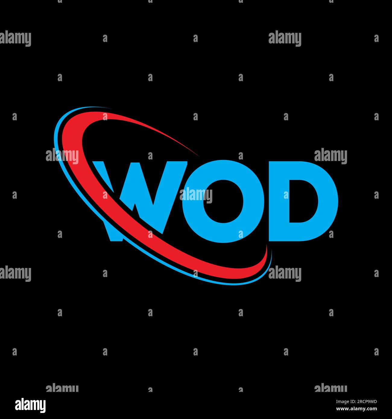 Wod logo design Stock Vector Images - Alamy