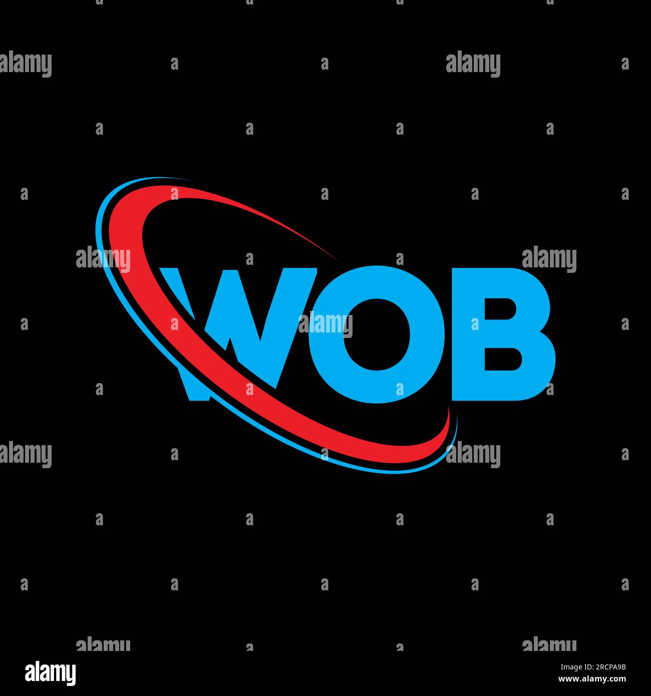 WOB logo. WOB letter. WOB letter logo design. Initials WOB logo linked ...