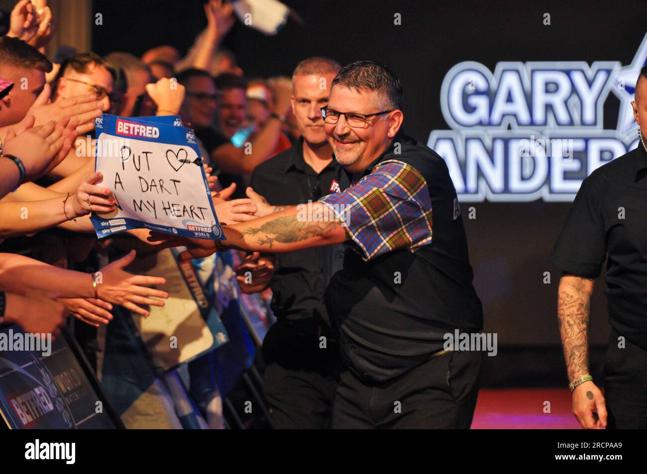 BLACKPOOL, UNITED KINGDOM - JULY 15: Gary Anderson of Scotland during ...