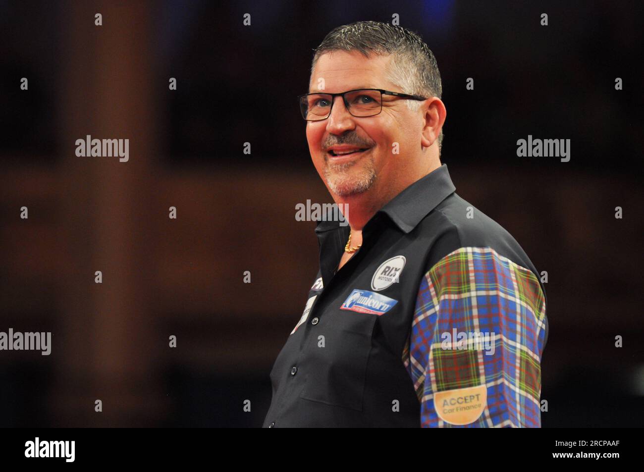 BLACKPOOL, UNITED KINGDOM - JULY 15: Gary Anderson of Scotland during ...