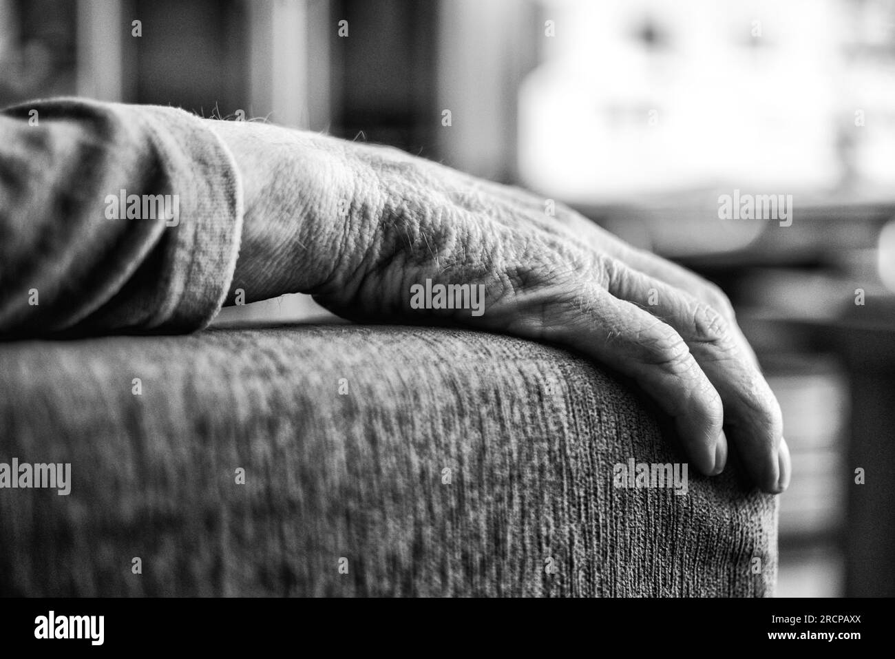 Women hands elderly woman Black and White Stock Photos & Images - Alamy