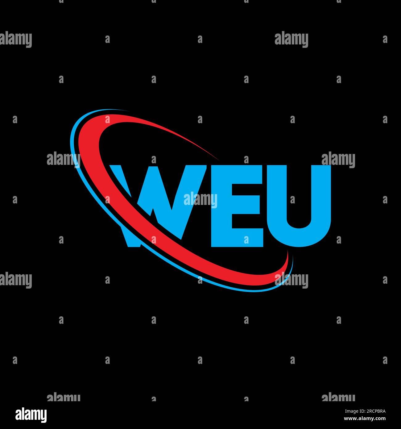 WEU logo. WEU letter. WEU letter logo design. Initials WEU logo linked ...