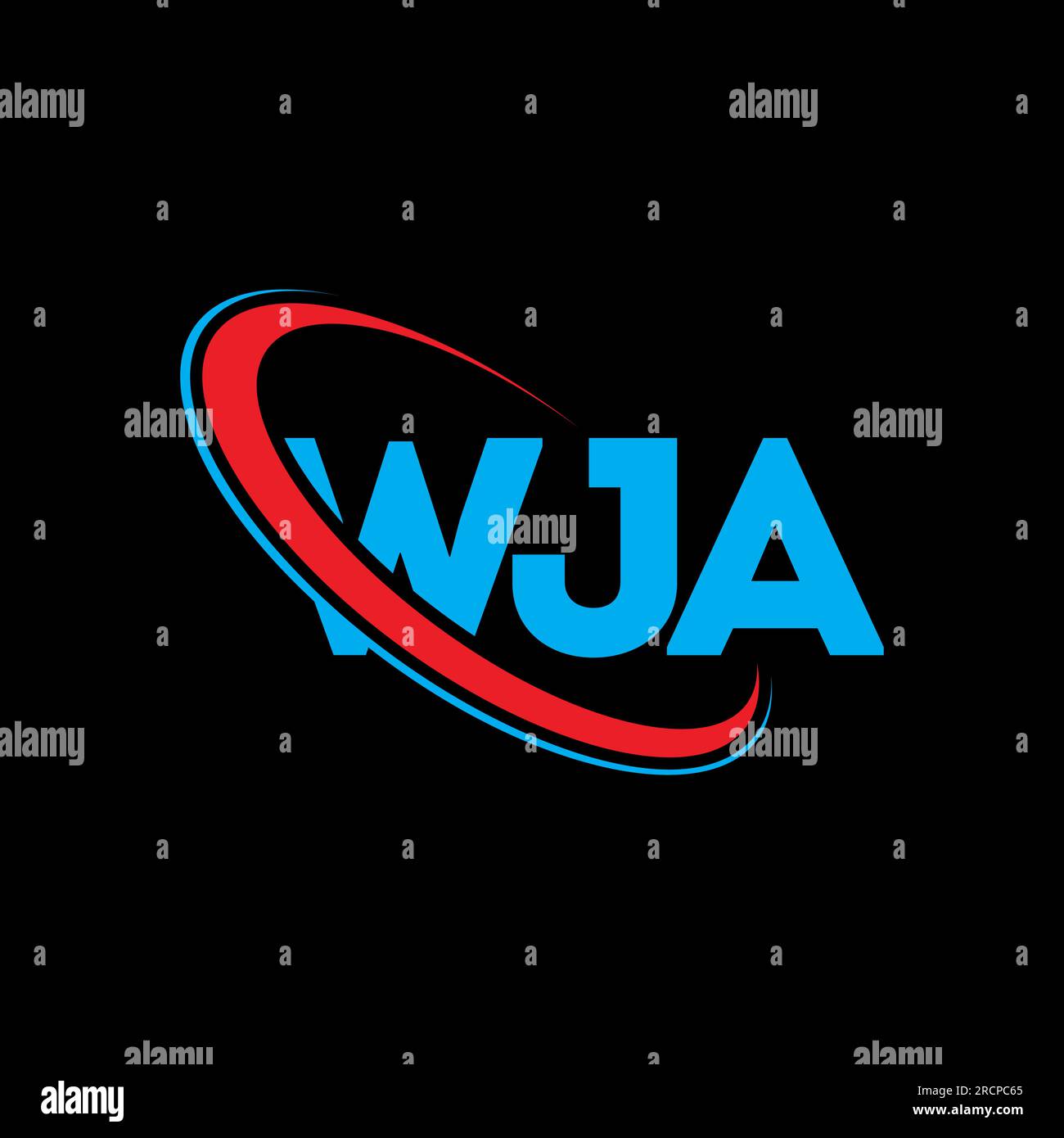 WJA logo. WJA letter. WJA letter logo design. Initials WJA logo linked ...