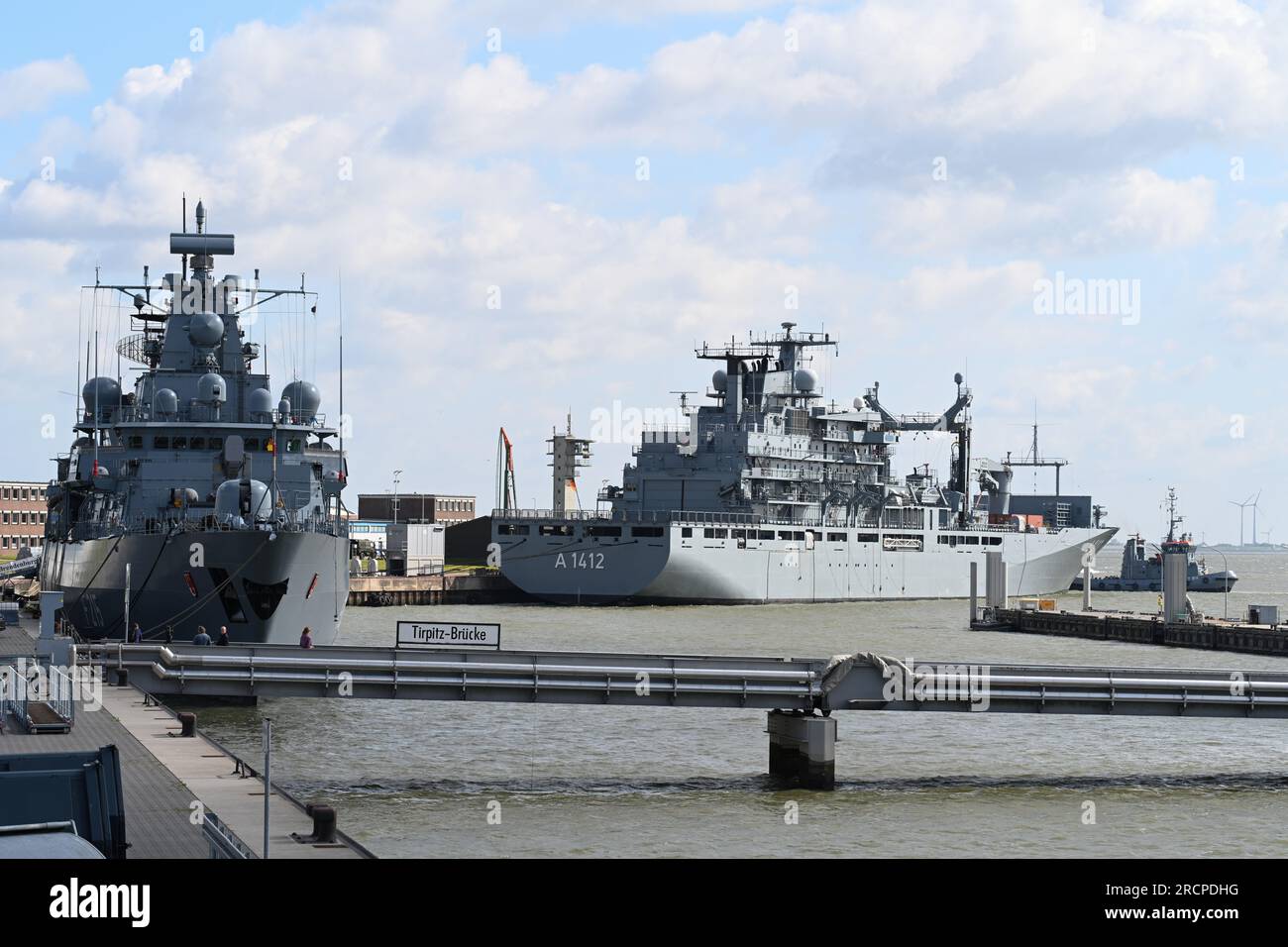 Wilhelmshaven, Germany. 16th July, 2023. A view of the supply ship ...