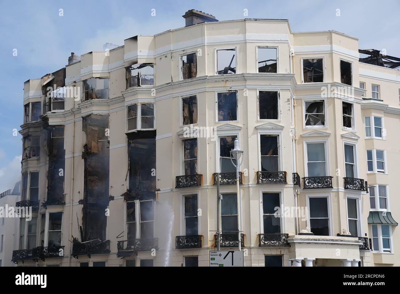 The Scene In Brighton After A Fire At The Royal Albion Hotel Picture Date Sunday July 16 2023