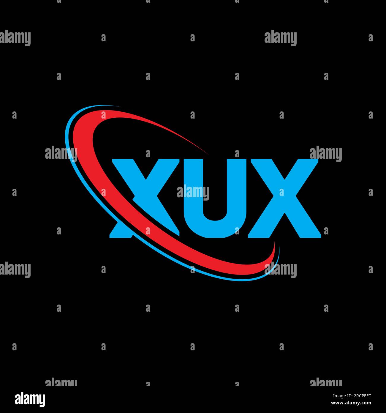 XUX logo. XUX letter. XUX letter logo design. Initials XUX logo linked with circle and uppercase ...