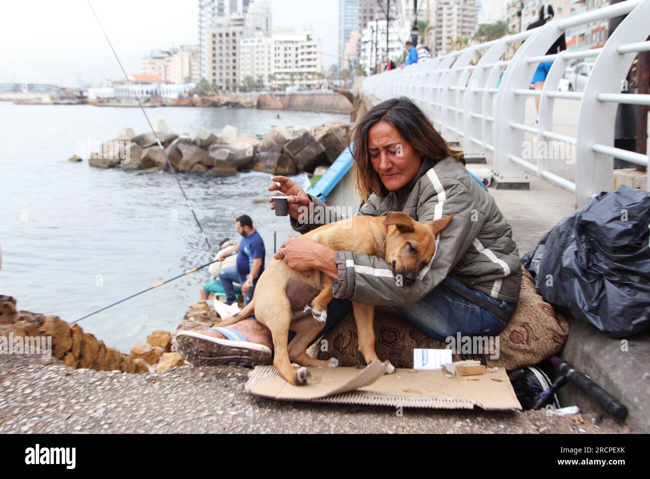 A fisherwoman life in Beirut Lebanon Stock Photo - Alamy