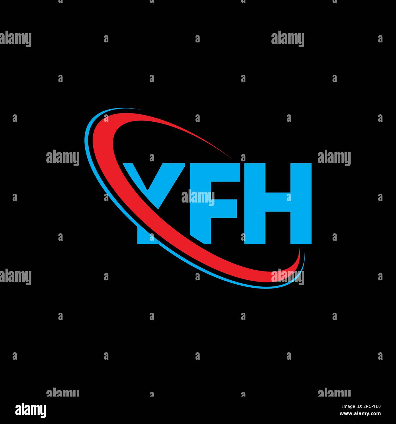 YFH logo. YFH letter. YFH letter logo design. Initials YFH logo linked ...