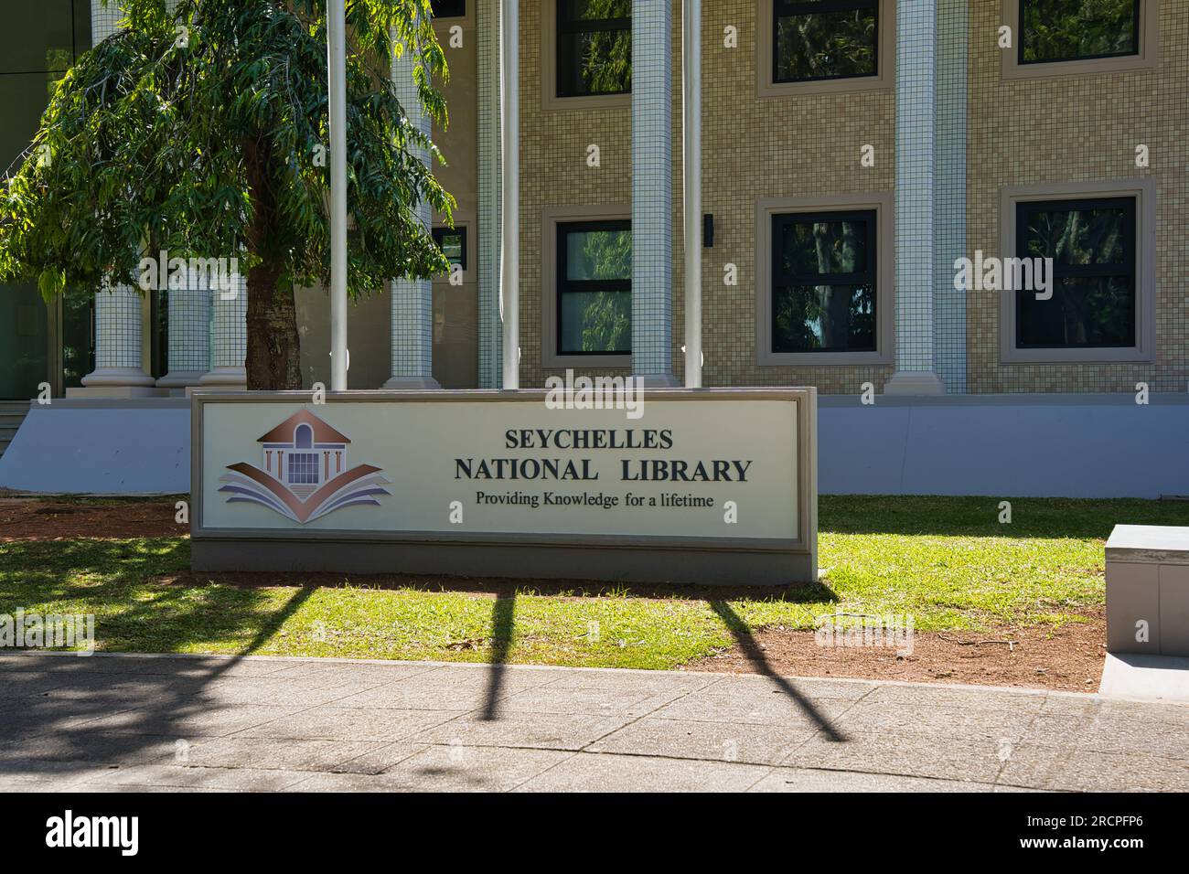 Mahe Seychelles 15.07.2023 The Seychelles national library, built on ...