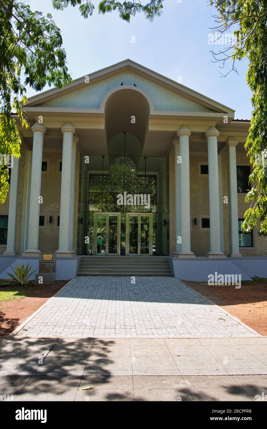 Mahe Seychelles 15.07.2023 The Seychelles national library, built on ...