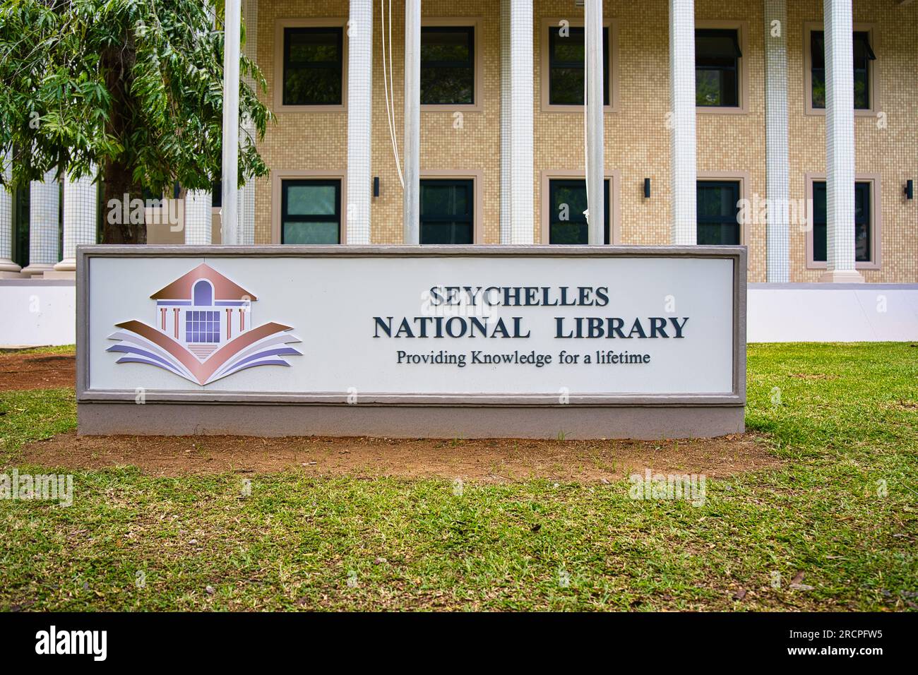 Mahe Seychelles 15.07.2023 The Seychelles national library, built on ...