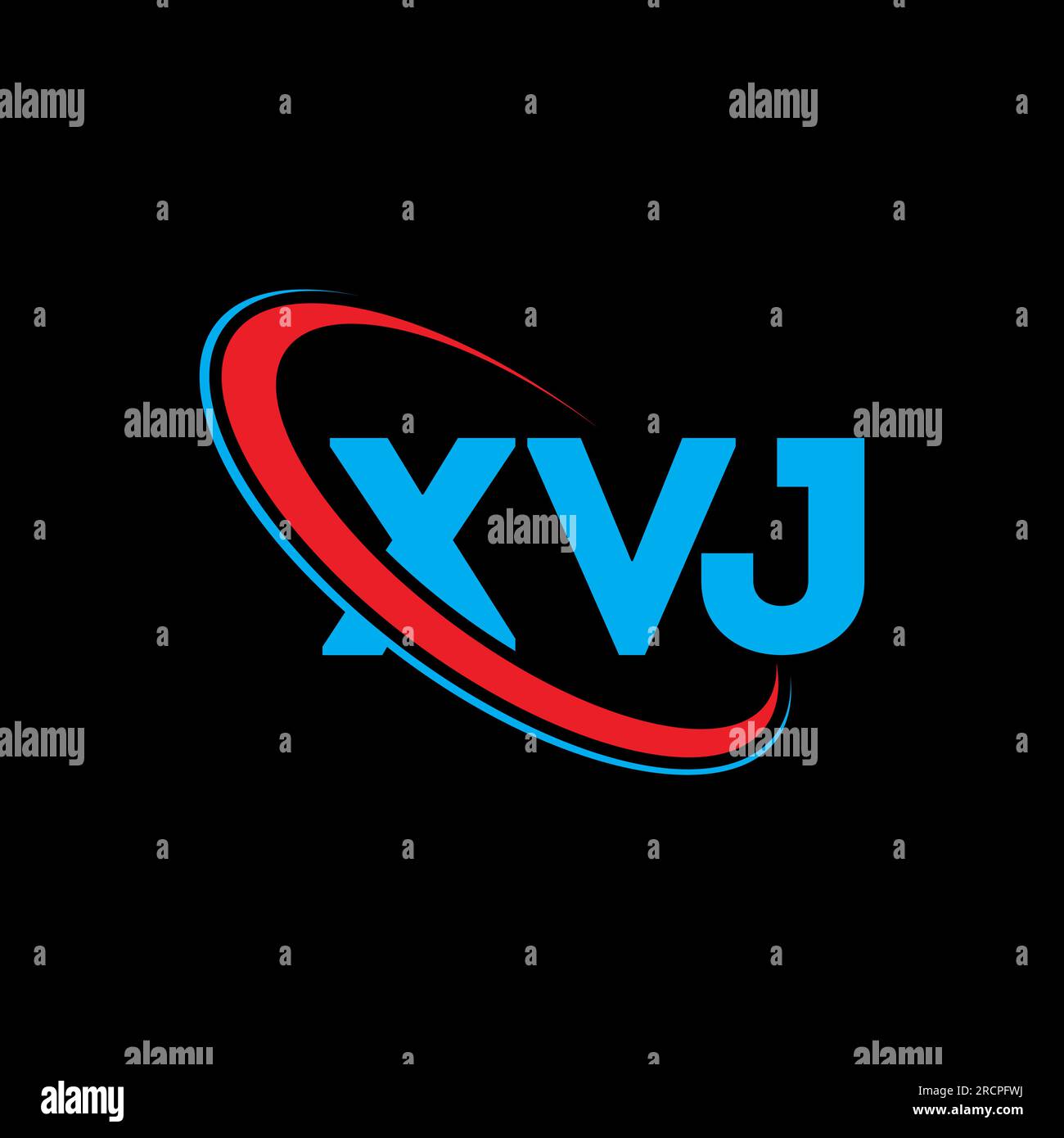 XVJ logo. XVJ letter. XVJ letter logo design. Initials XVJ logo linked with circle and uppercase ...