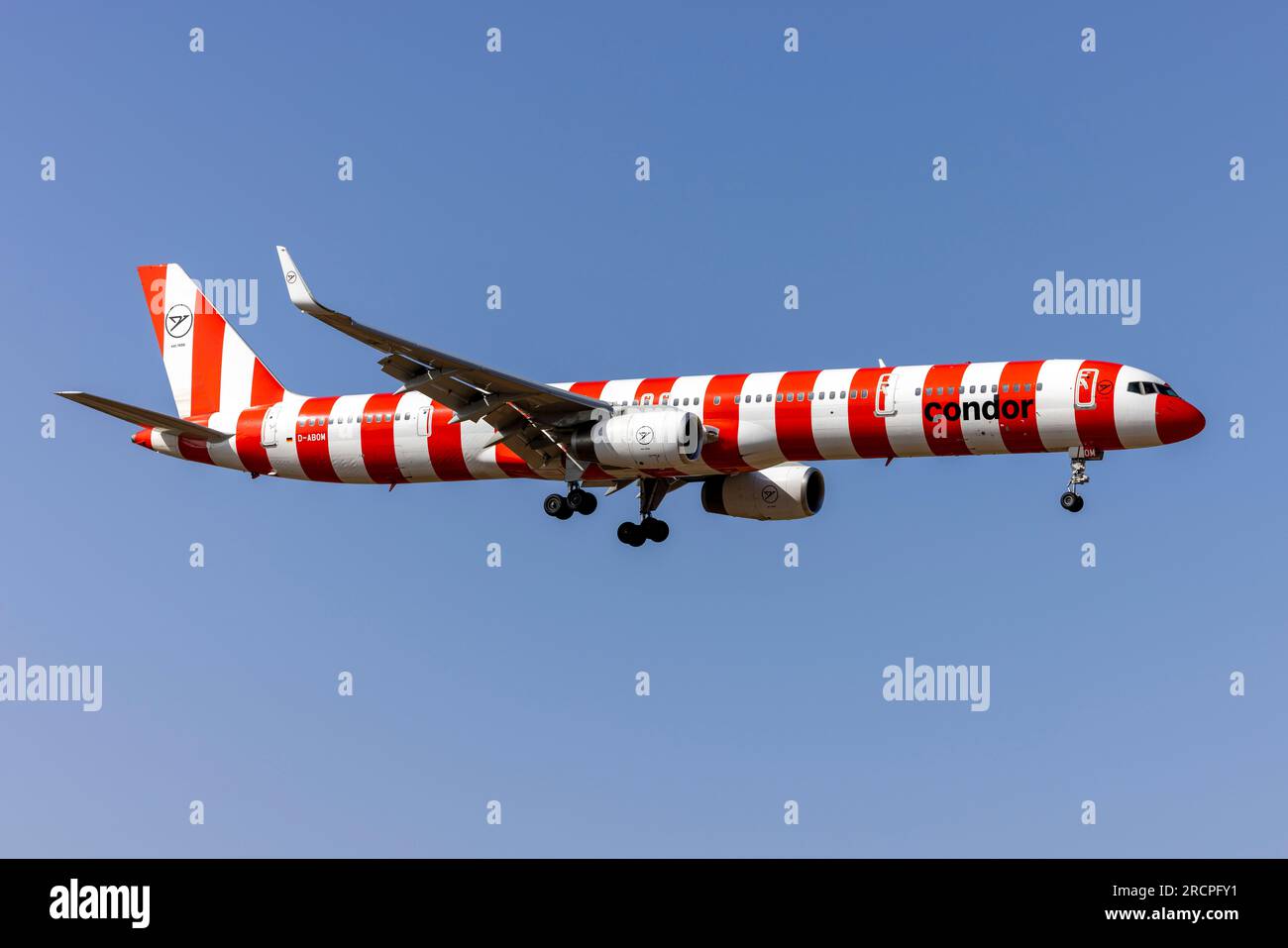 Condor Boeing 757-330 (Reg: D-ABOM) in the new stripes livery Stock ...