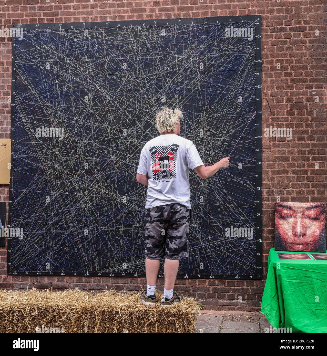 London, UK. 16th July, 2023. String mural, conecting strings to the ...