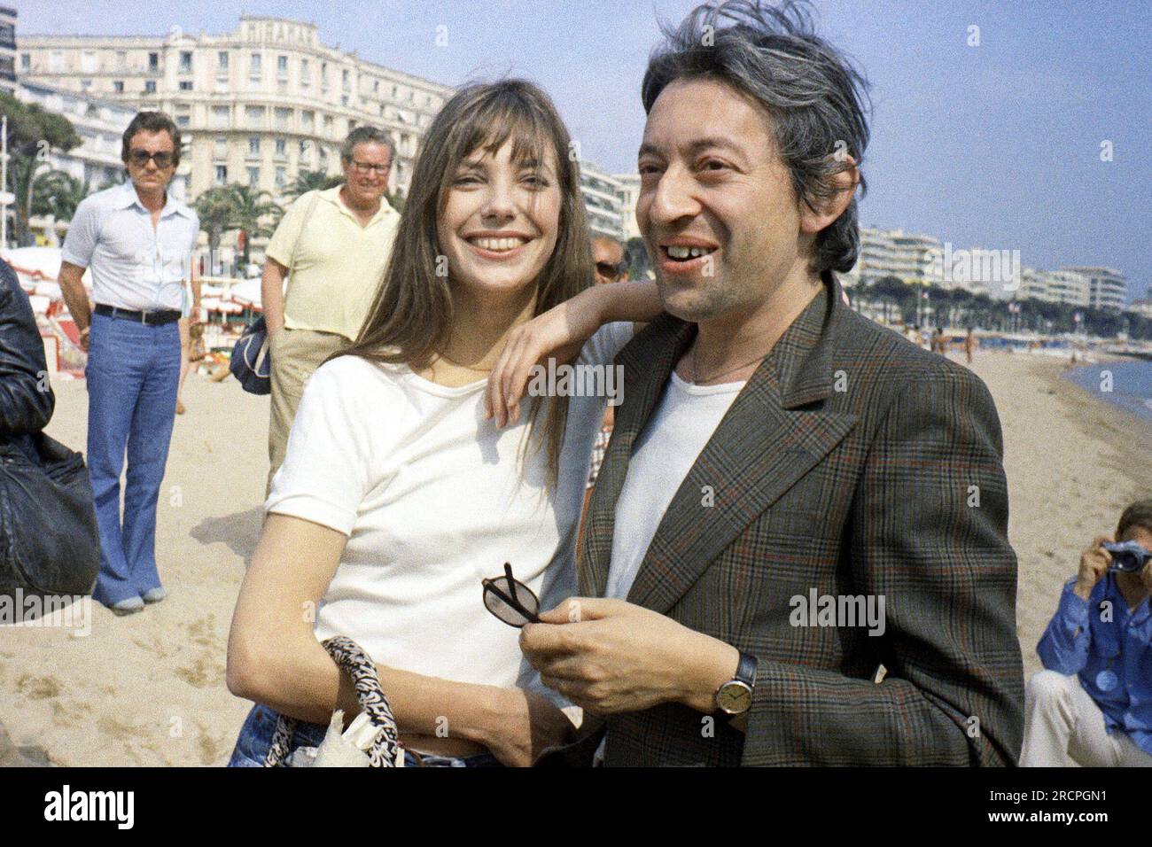 FILE - British-born movie actress Jane Birkin, left center, and her ...