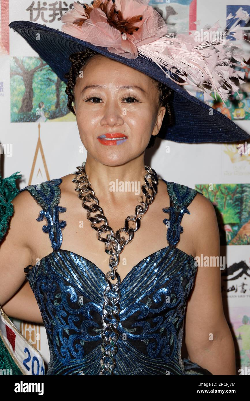 Paris, France. 15th July, 2023. The chinese artist Li Jin Paris attends ...