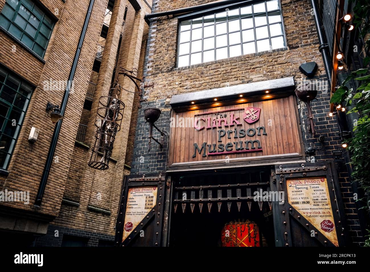 London, UK - 6th June 2023: The entrance to the Clink Prison Museum on ...