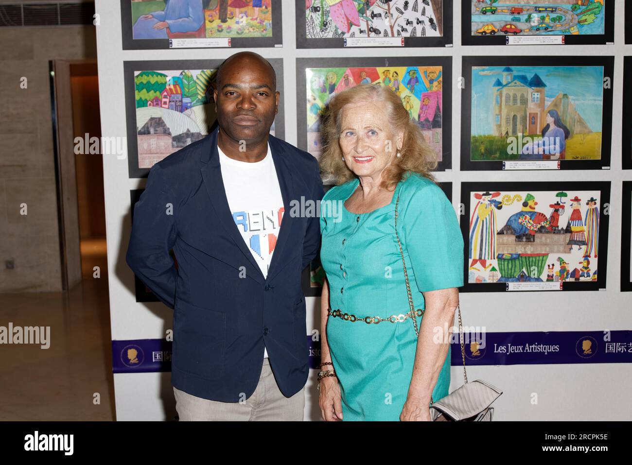 Paris, France. 15th July, 2023. Thierry Laromaniere and Katia Tchenko ...