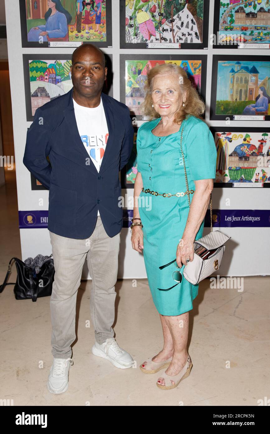 Paris, France. 15th July, 2023. Thierry Laromaniere and Katia Tchenko ...