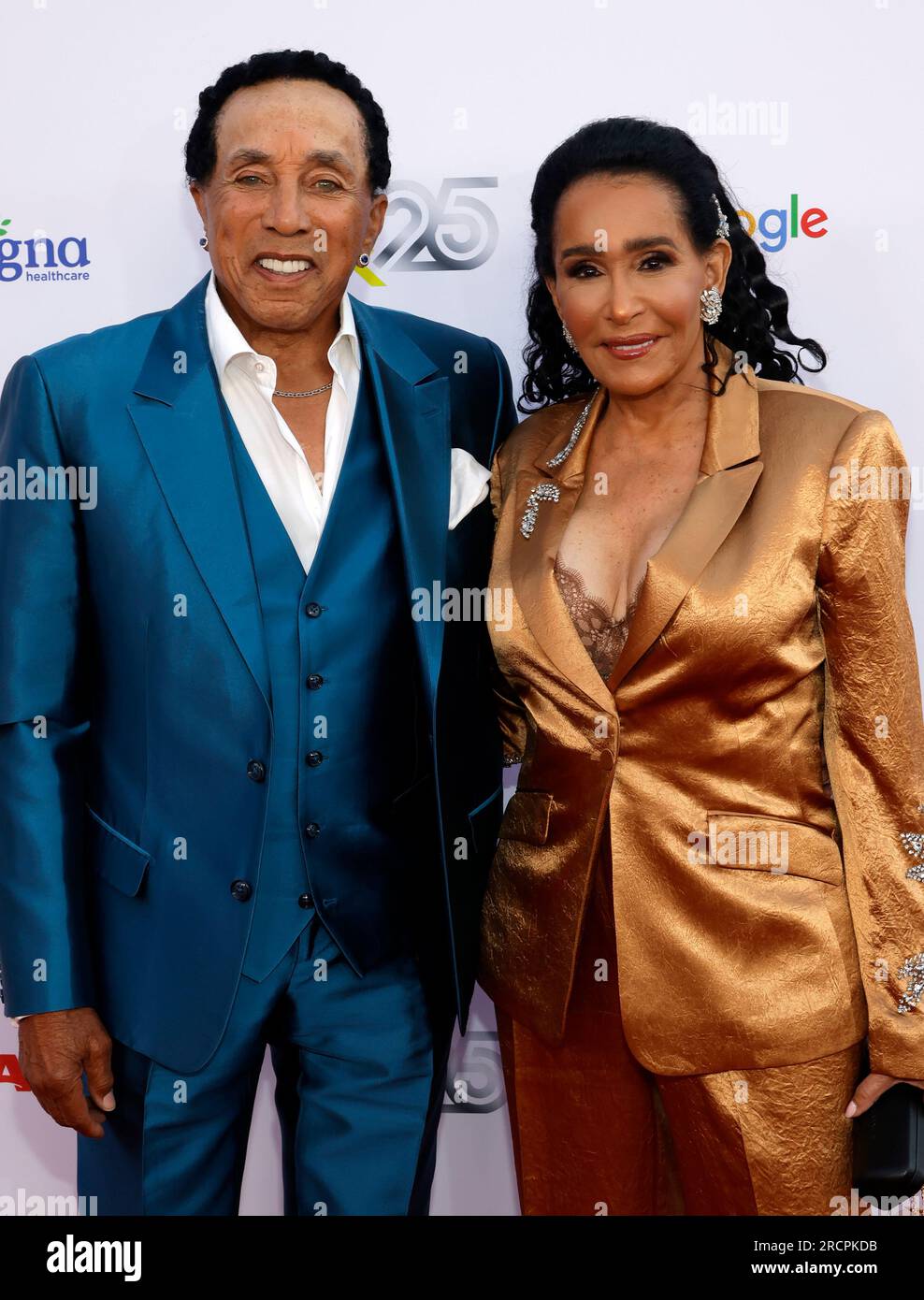 Los Angeles, Ca. 15th July, 2023. Smokey Robinson, Frances Gladney at ...