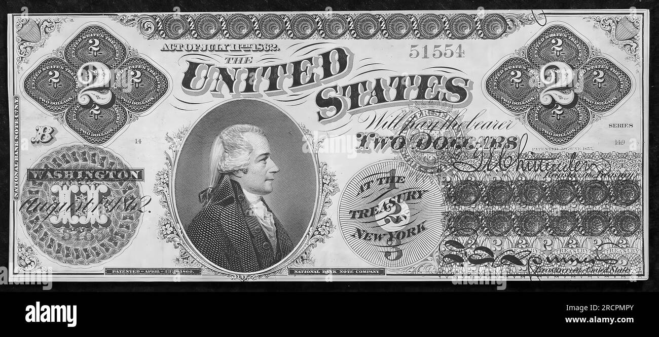 Two banknote Black and White Stock Photos & Images - Alamy