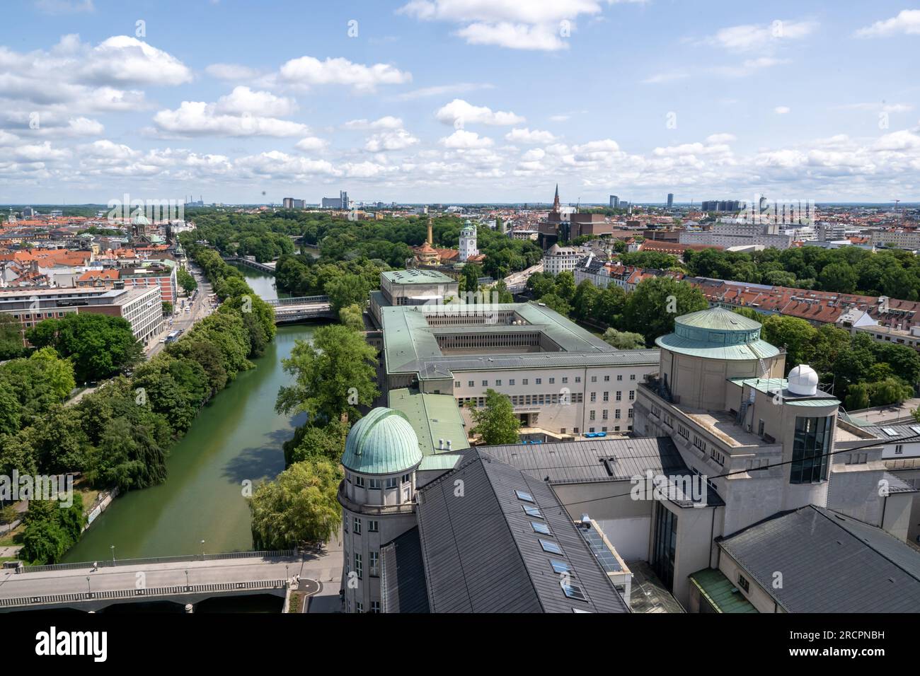 Munich, Germany. 16th July, 2023. View from the big tower over the ...