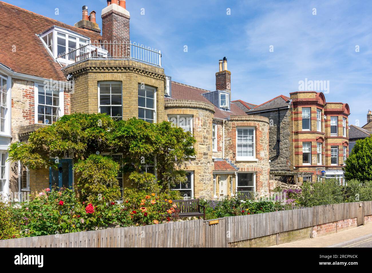 Period houses, High Street, Seaview, Isle of Wight, England, United ...