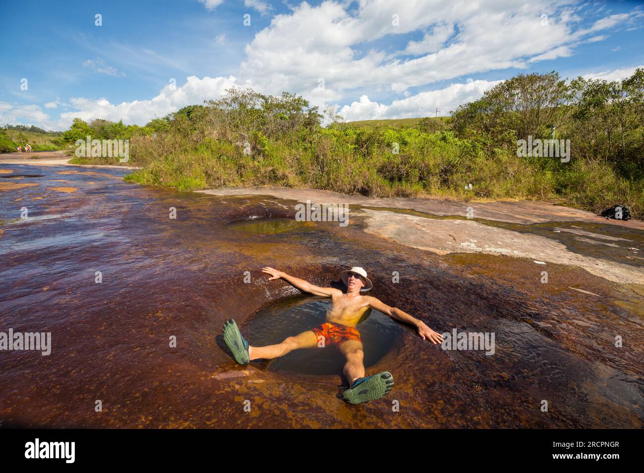 Natural pools of Quebrada las Gachas in Guadalupe, Colombia, South ...