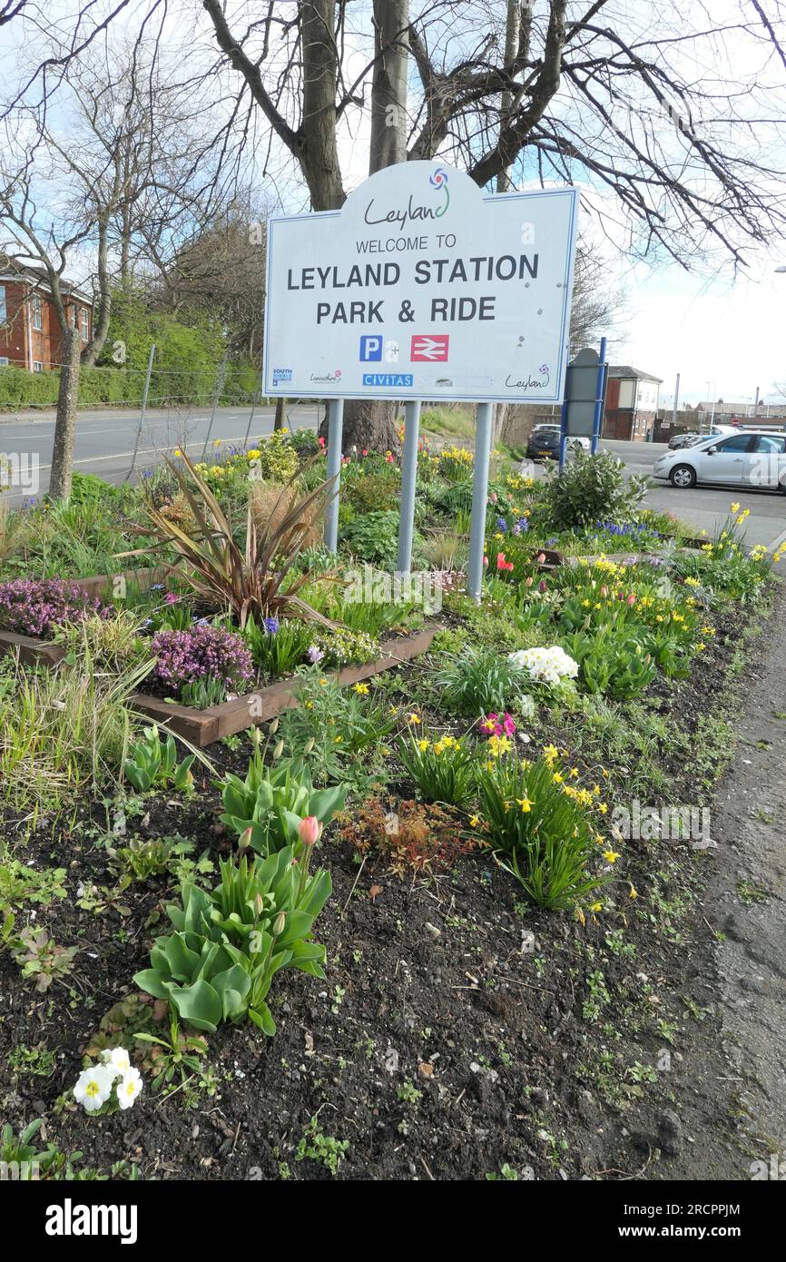 Leyland Railway Station Stock Photo - Alamy