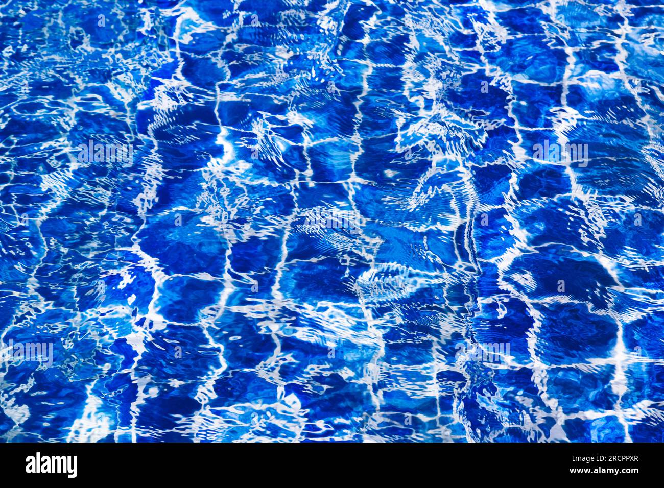 Blue color water in swimming pool rippled background Stock Photo - Alamy