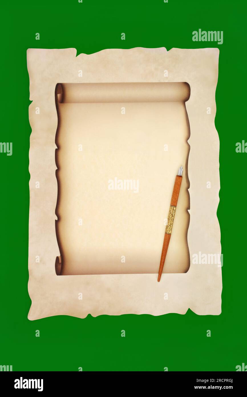 Old Scroll Paper With Writing